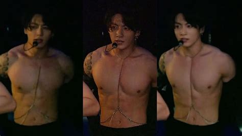 I Just Choked On My Food Fans Go Wild To See Shirtless Jeon Jungkook