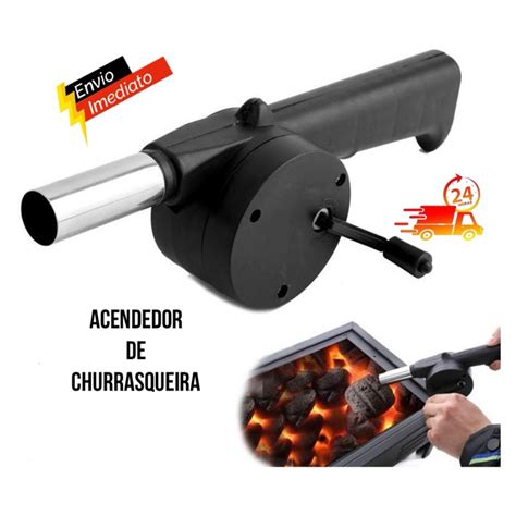 Acendedor De Churrasqueira E Soprador Lareira Manual Para Acende Shopee Brasil