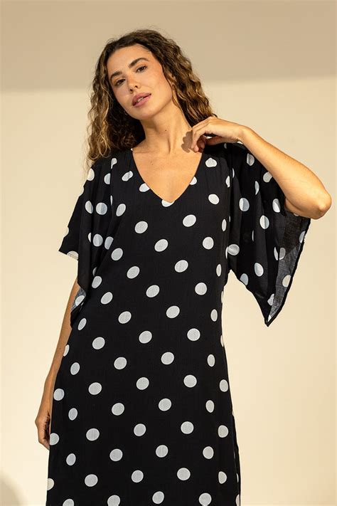 Vestido Bolas Decote V