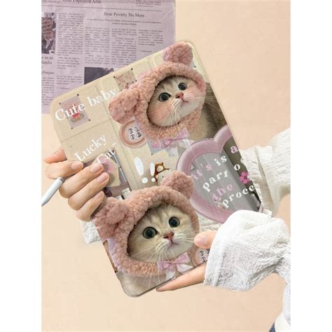갓수 고양이 아이패드케이스 귀여운 회전형 디자인 위시버킷