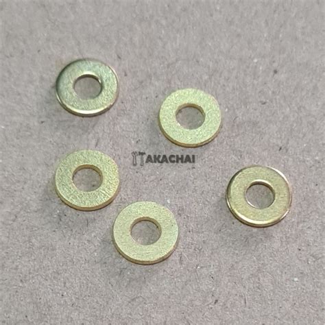 แหวนอีแปะทองเหลืองแท้ แหวนรองสกรูทองเหลือง ขนาด M3 M4 M5 M6 M8 M10 M12 M16 บรรจุ 5 ตัว Shopee