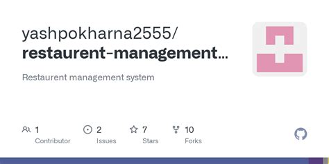GitHub Yashpokharna2555 Restaurent Management System Restaurent