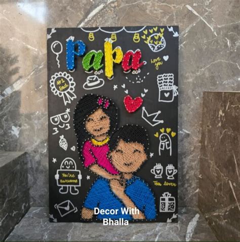 Me And Papa Fathers String Art Decor With Bhalla