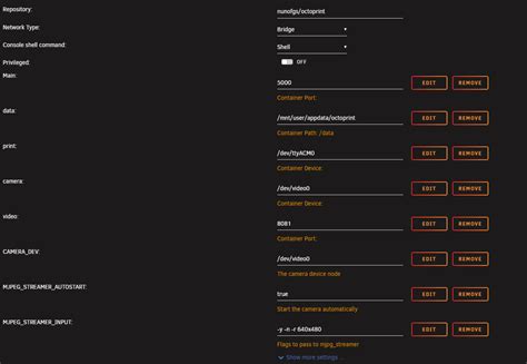 [support] Octoprint Docker Template Spants Docker Containers Unraid