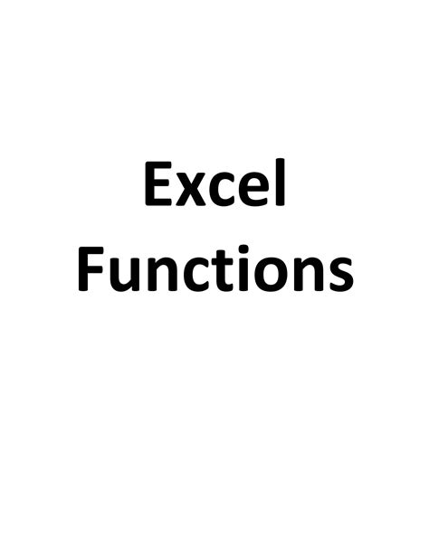 Solution Excel Functions Complete Course With Step By Step Guide
