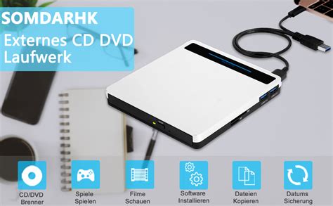 Unità CD DVD esterna USB 3 0 USB C CD DVD RW ROM masterizzatore con