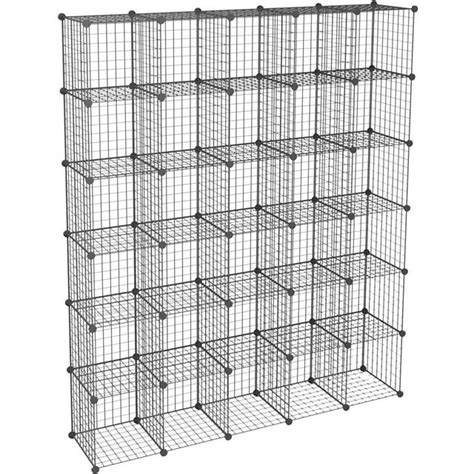 Zqrpca Diy Wire Cube Storage Modular Metal Shelf Cubby Shelving