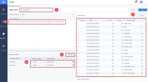 Direct Passing Parameters In Date Interval Filter Component Finebi