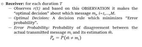 Baseband Receiver Detection Theorysource Encodingdecoding Awgn