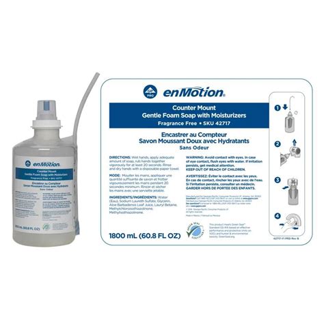 Enmotion® Hand Soap Foam 1800 Ml Unscented Fragrance Free Clear Counter