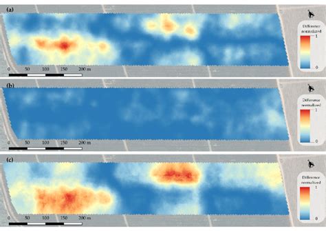 Normalized Difference Map Between Yield Data Between Crops 2019 And
