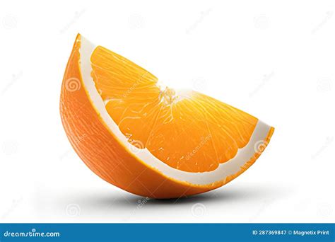 Orange Slice Isolated on White Background Stock Illustration - Illustration of nature, fresh ...
