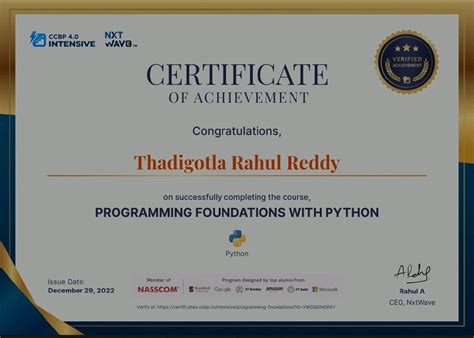 Rahul Reddy Thadigotla On Linkedin 50daysofcodechallenge Day48 Python Foundations Ccbp