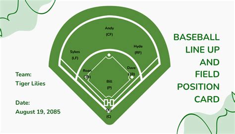 Softball Field Position Template