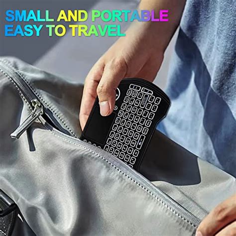 Backlit Mini Wireless Keyboard Touchpad Mouse Combo With Rechargable Li