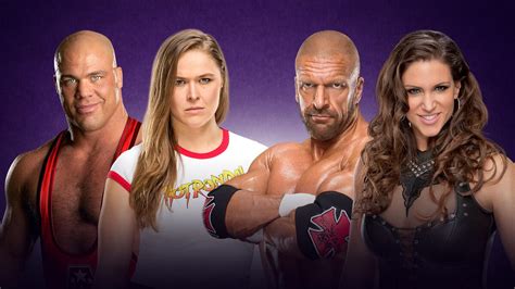 Kurt Angle Ronda Rousey Vs Triple H Stephanie McMahon WWE