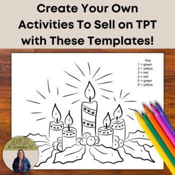 TPT Product Template Make Your Own Color By Number Blank Clipart Bundle