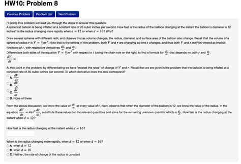 Solved Hw10 Problem 8 Previous Problem Problem List Next