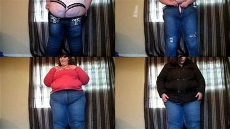 Outgrown Trying On Last Years Jeans And Jackets Ssbbw Stars Ass And