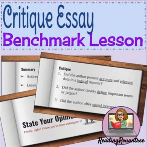 Benchmark Lesson Critique Essay By Readingrouantree Tpt