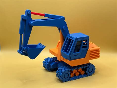 Fun Assembly Excavator Free 3d Print Model Makerworld