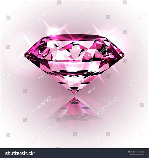 Illustration Of A Shiny Sparkling Ruby With Reflection Ad Sponsored