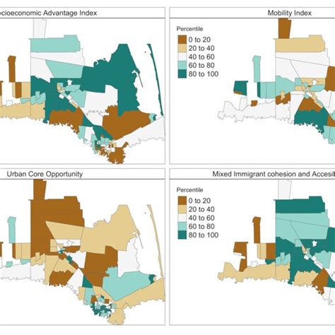 Maps Of The Social Determinants Of Health Sdoh Indices The Four Download Scientific