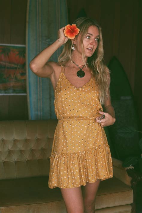 Sofia Swing Dress Saffron Barefoot Blonde The Label