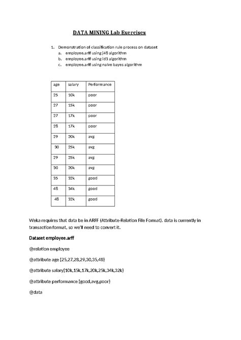 Data Mining Lab Exercises Kittu Data Mining Lab Exercises 1