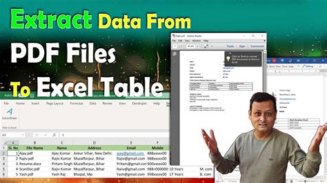 Extract Multiple Pdf File And Word File Data Into Microsoft Excel Sheet