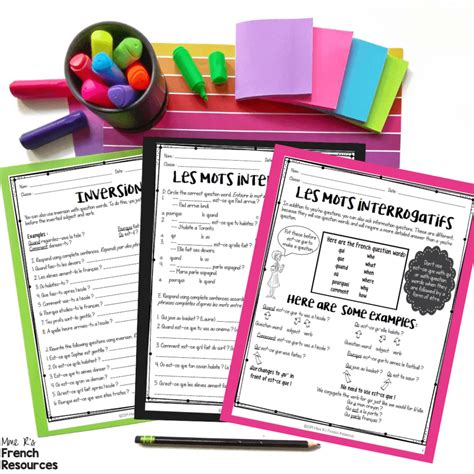 4 Fun Resources For Teaching French Question Words Mme Rs French