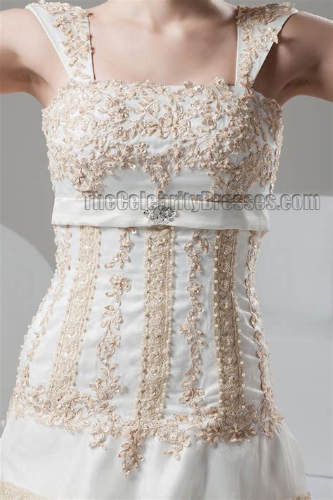 Elegant Cap Sleeves Beaded A Line Chapel Train Wedding Dresses