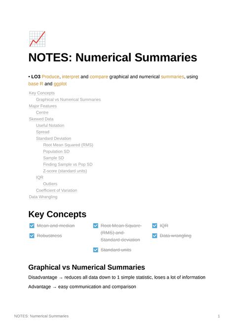 Numerical Summary For Data1001 ¶ Notes Numerical Summaries Lo3