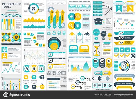 Infographic Elements Data Visualization Vector Design Template Can Used Steps — Stock Vector