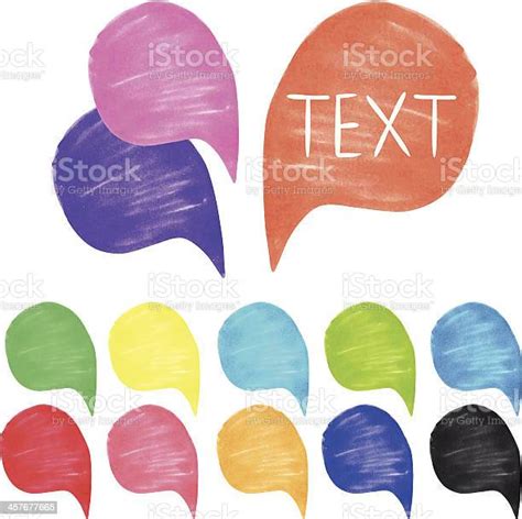 마커 풍선말 세트 4 개념에 대한 스톡 벡터 아트 및 기타 이미지 개념 개념과 주제 개체 그룹 Istock