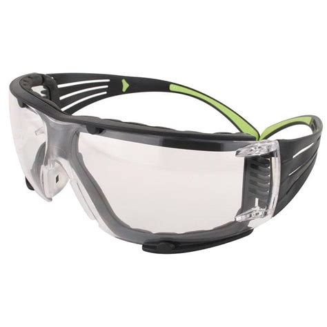 3m Securefit Safety Glasses Foam Padded Clear Anti Fog Lens