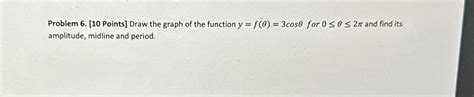 Solved Problem 6 10 ﻿points ﻿draw The Graph Of The