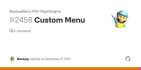 Custom Menu Issue ShadowMario FNF PsychEngine GitHub
