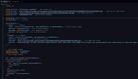 Script ESX FREE M2 SpawnPoint Command Teleport To Coord VAG