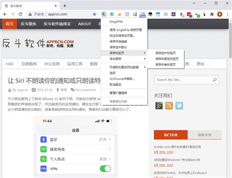 SingleFile 一键将网页保存为单文件网页 ChromeFirefoxEdge 扩展 反斗软件