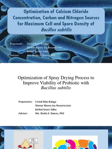 Optimization Of B Subtilis Spores Pdf Bacillus Molasses