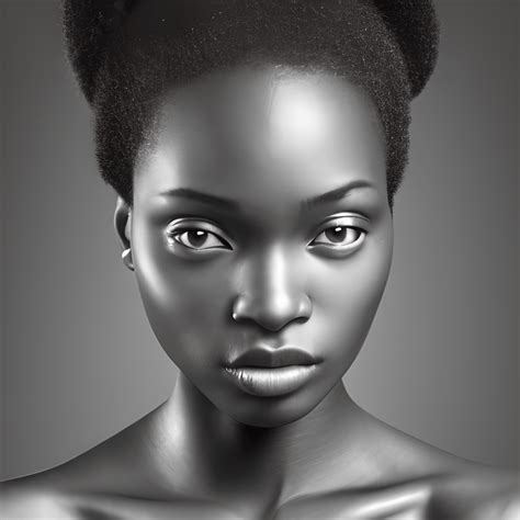 Close Up Portrait Of Dark Skinned Girl · Creative Fabrica