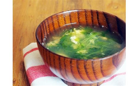 三つ葉と卵のお吸い物 食宣伝