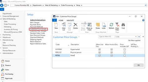 Navision Dynamics Nav Customer Price Groups Kepler Management Systems