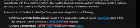 AWS Level 2 Question Configuring A Private RDS Instance For