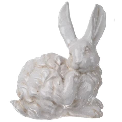 Alcott Hill® White Ceramic Rabbit Figurine And Reviews Wayfair Rabbit