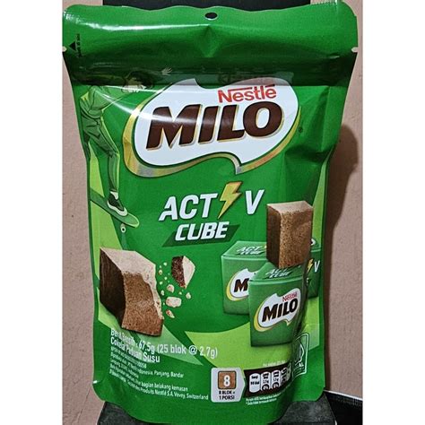 Milo Activ Cube 675g Pouch 25 Blocks Cube Shaped Chocolate Candy Shopee Philippines