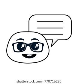 Nerd Emoji Face Speech Bubble Stock Vector Royalty Free Shutterstock