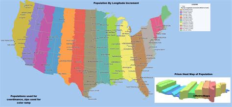 Us Population By Longitude Increment See Us Maps On The Web