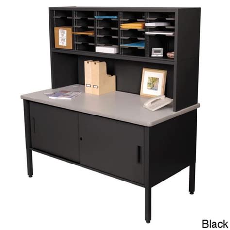 Marvel Adjustable Mail Sorting Station Riser And Cabinet With 25